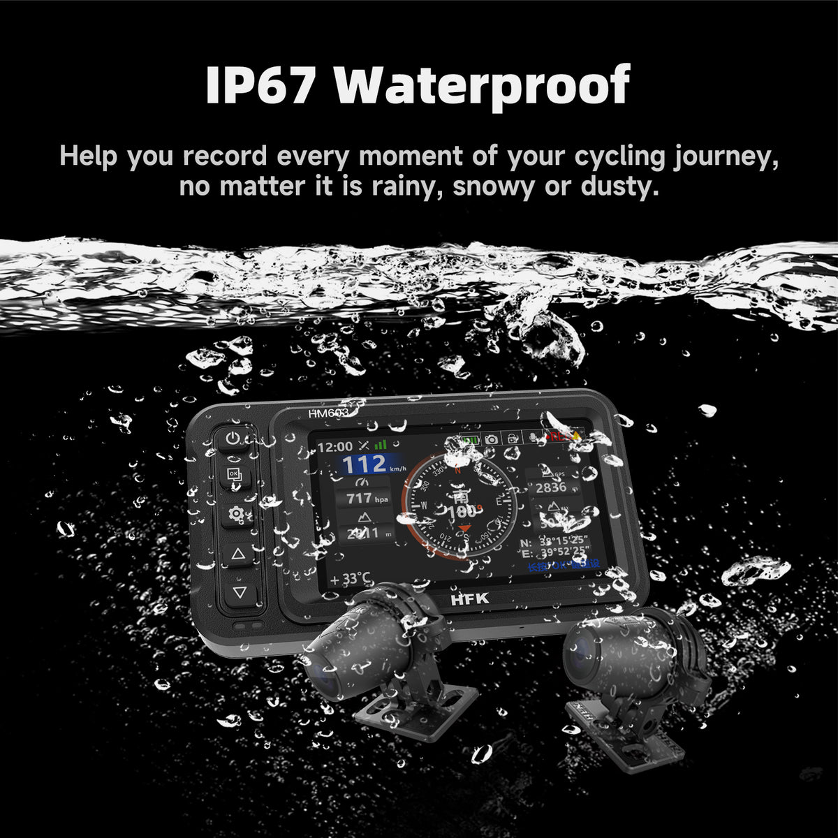 HFK HM603 | Night Vision Motorcycle Dash Camera with GPS – HFK Official