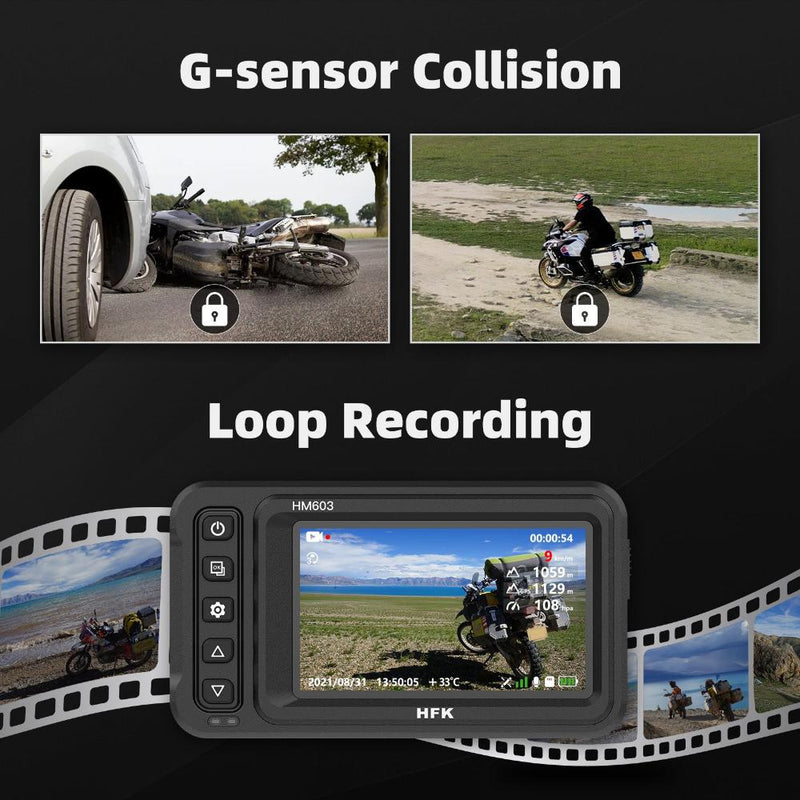 HFK HM603 | Night Vision Motorcycle Dash Camera with GPS – HFK Official